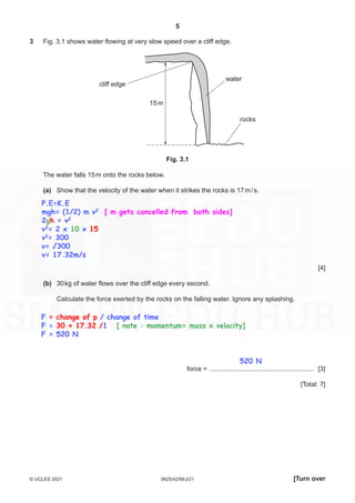 0625_s21_qp_42-Solved/ IGCSE Physics Past Exam Paper Solution | PDF