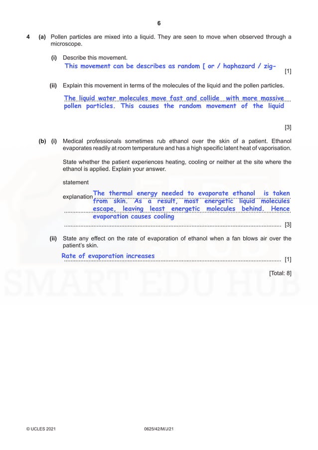 0625_s21_qp_42-Solved/ IGCSE Physics Past Exam Paper Solution | PDF