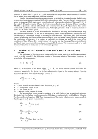 A comparative study of performance of AC and DC electric drive control ...