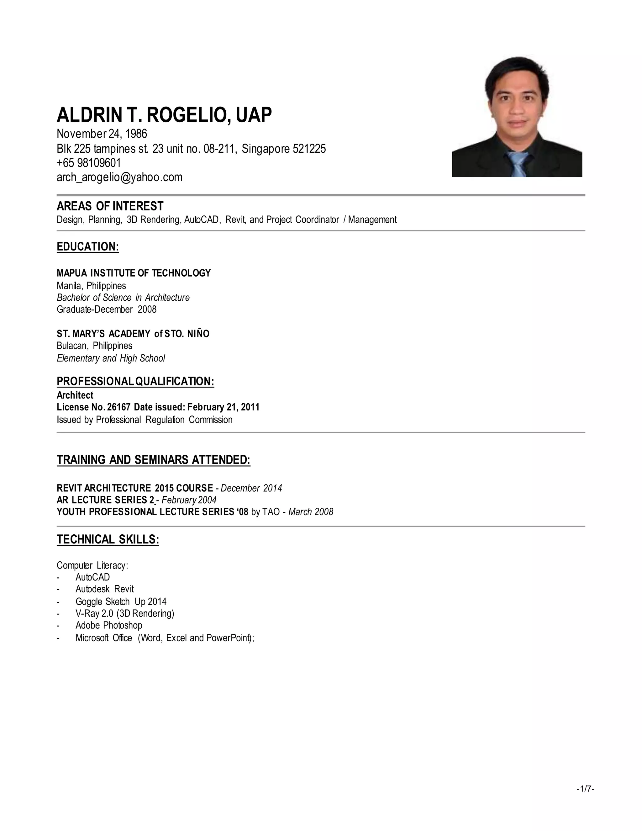 Aldrin Rogelio_CV2015 with portfolio_ | DOCX