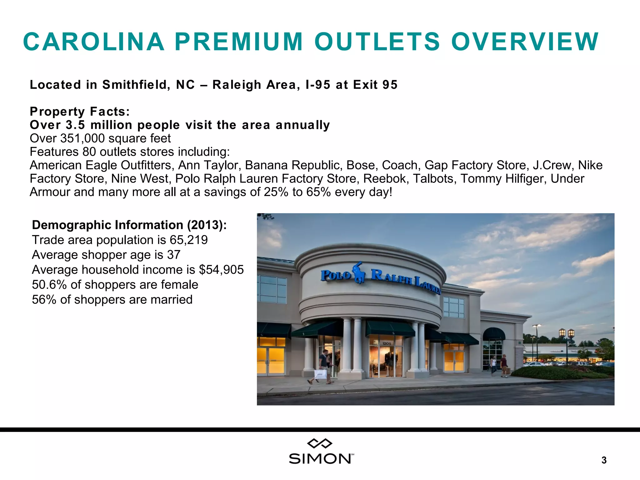 Carolina Premium Outlets On Site Advertising Opportunities | PPT