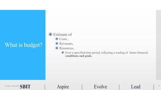 dimensions ofbuget | PPT