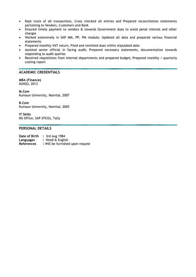 Resume-Bhupendra Joshi | DOC