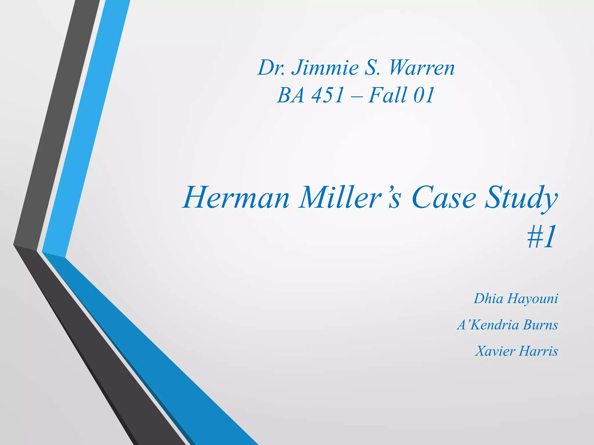 Herman Miller Case Study _1 | PPTX