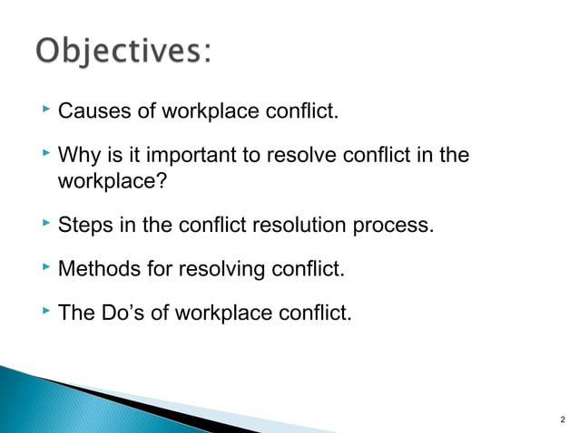 Managing Conflict in the Workplace | PPT