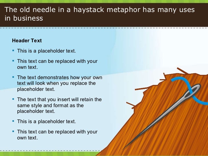 062 PowerPoint-Tastic Template - Needle in Haystack