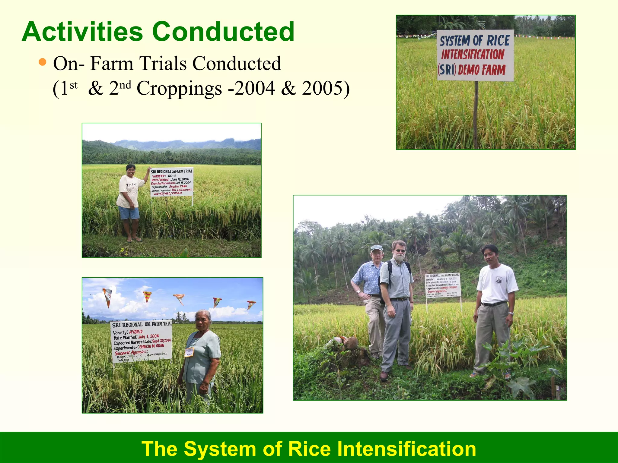 0630 System of Rice Intensification (SRI) On–Farm Trials in Eastern ...