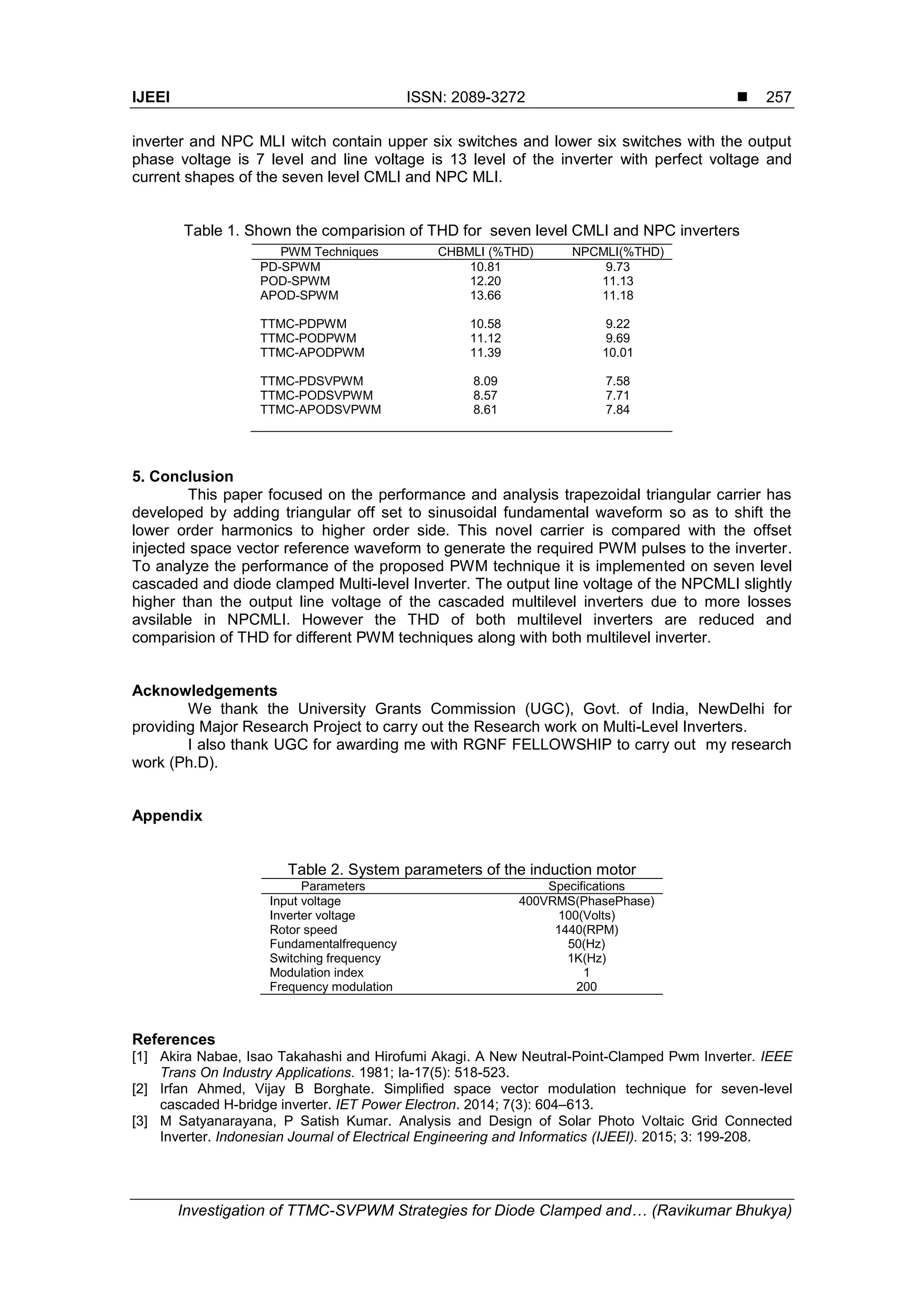 Investigation of TTMC-SVPWM Strategies for Diode Clamped and Cascaded H ...