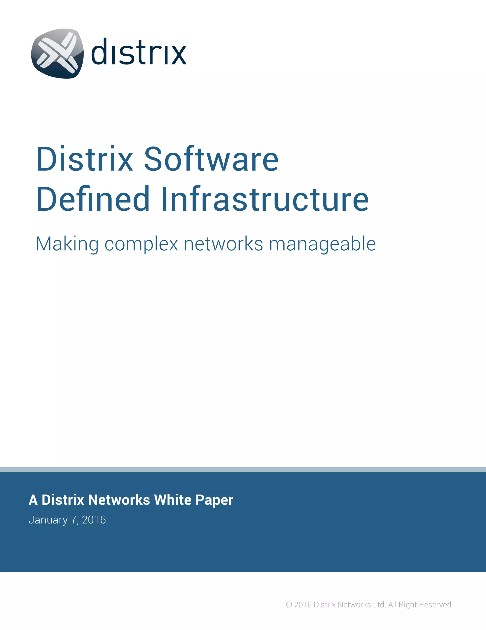 Distrix_Software_Defined_Infrastructure_White_Paper | PDF