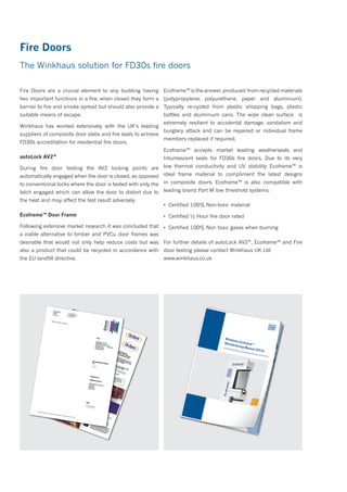 Vista Fire Door Brochure | PDF