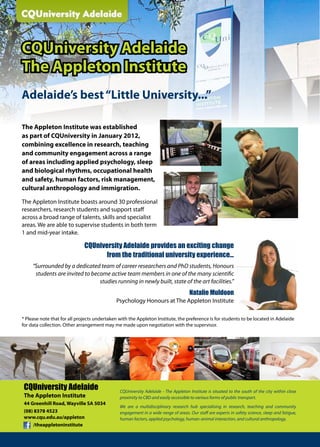 Appleton HONOURS Projects 2015 | PDF