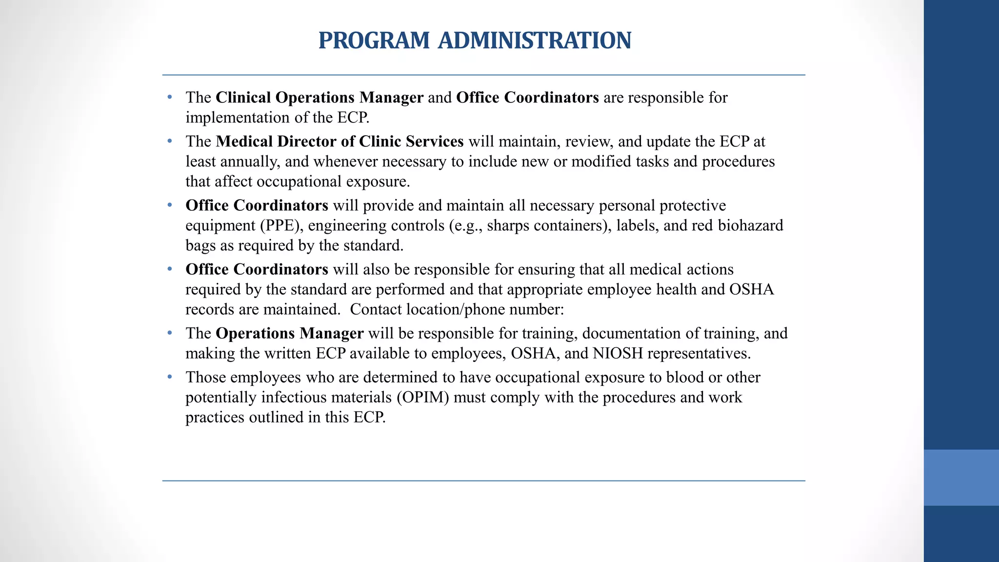 Bloodborne Pathogen ECP | PPTX