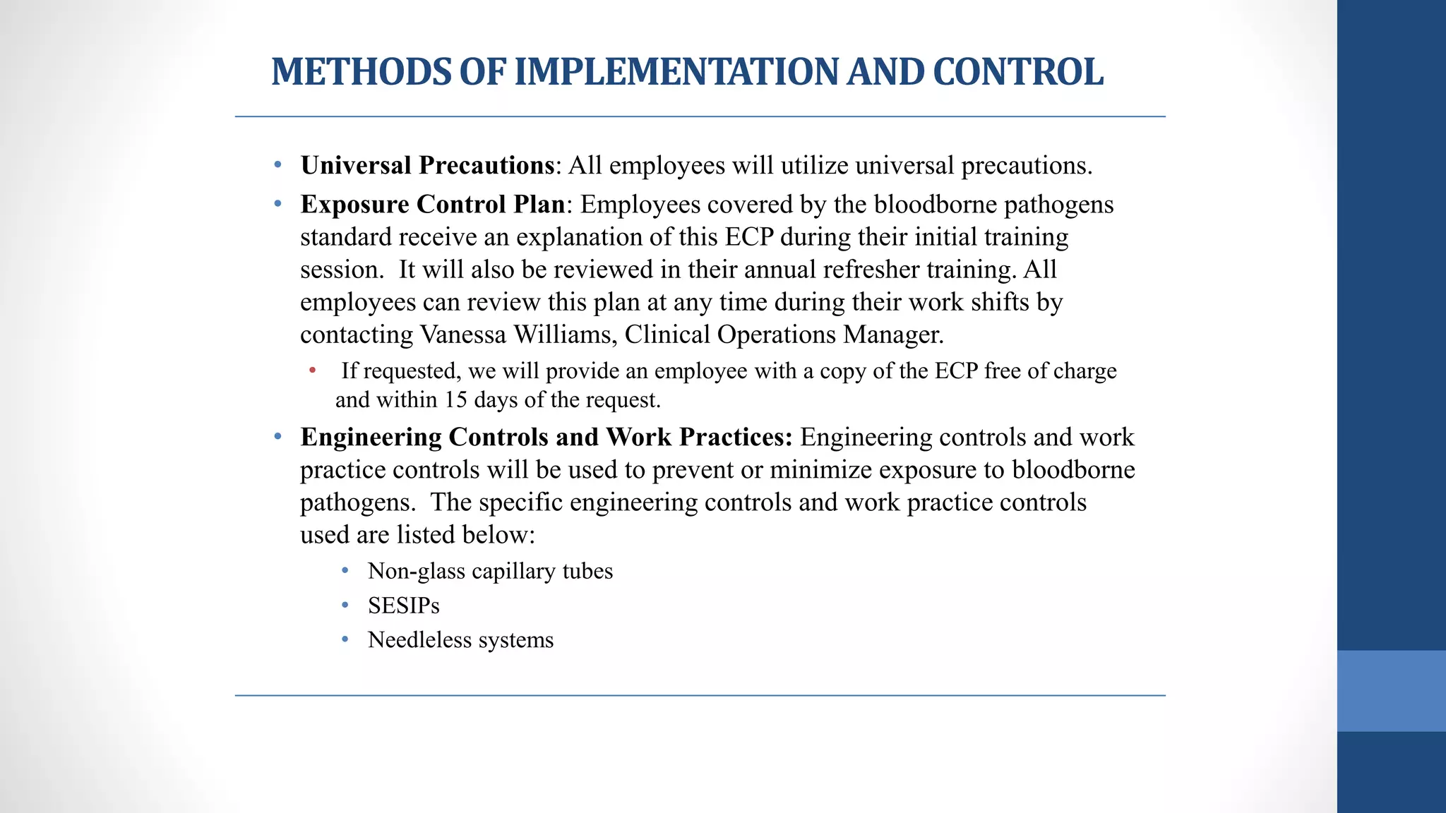 Bloodborne Pathogen ECP | PPTX