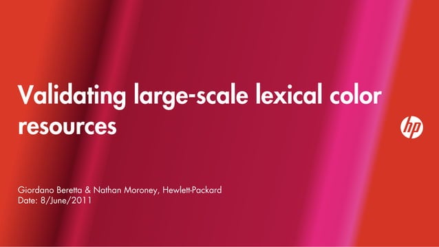Validating large-scale lexical color resources | PPT