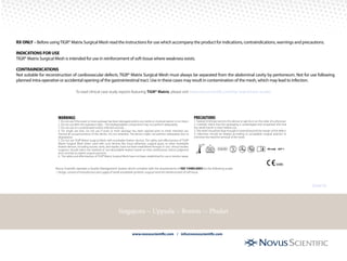 TIGR Matrix Synthetic Long Term Resorbable Surgical mesh | PPT