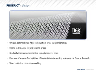 TIGR Matrix Synthetic Long Term Resorbable Surgical mesh | PPT