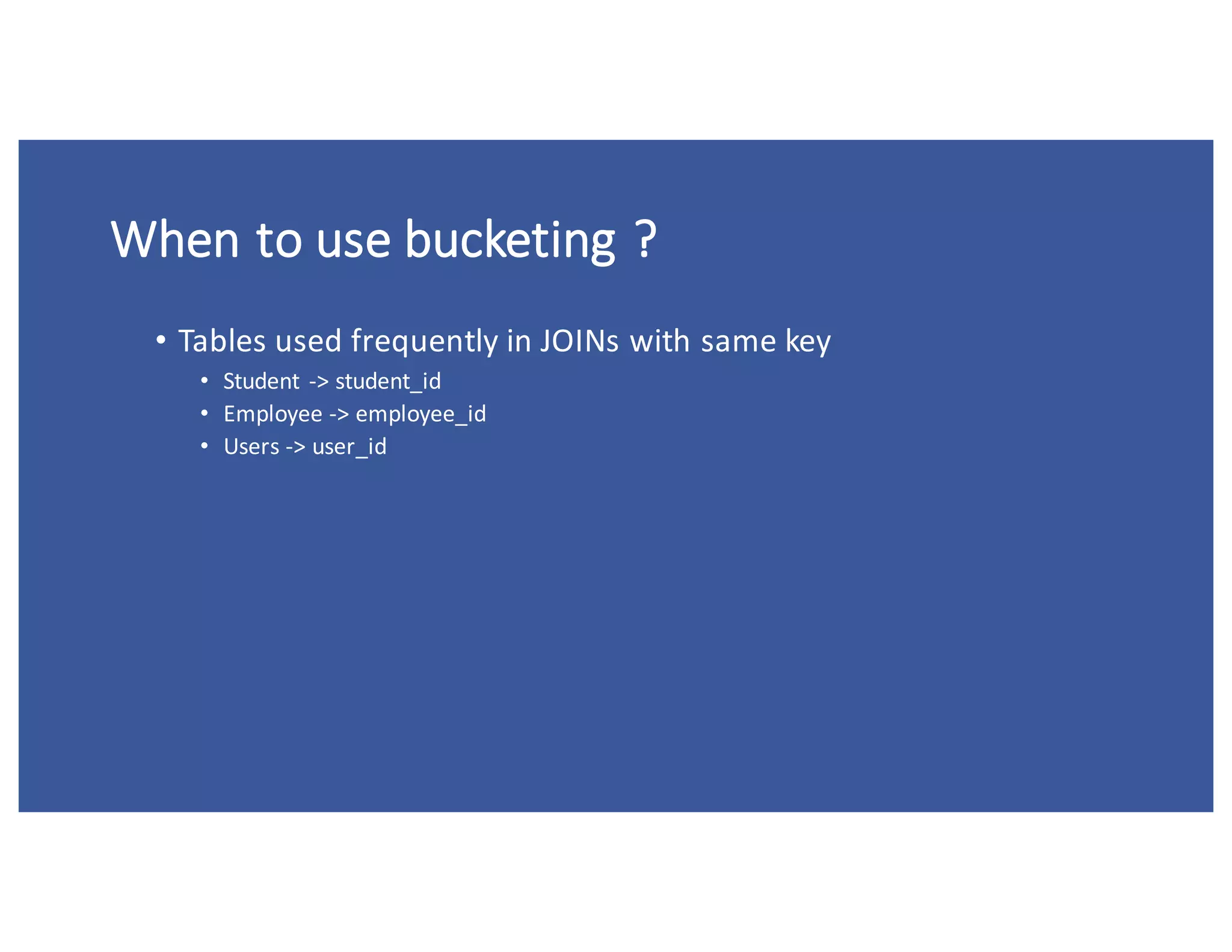 Hive Bucketing in Apache Spark with Tejas Patil | PDF | Databases | Computer Software and ...