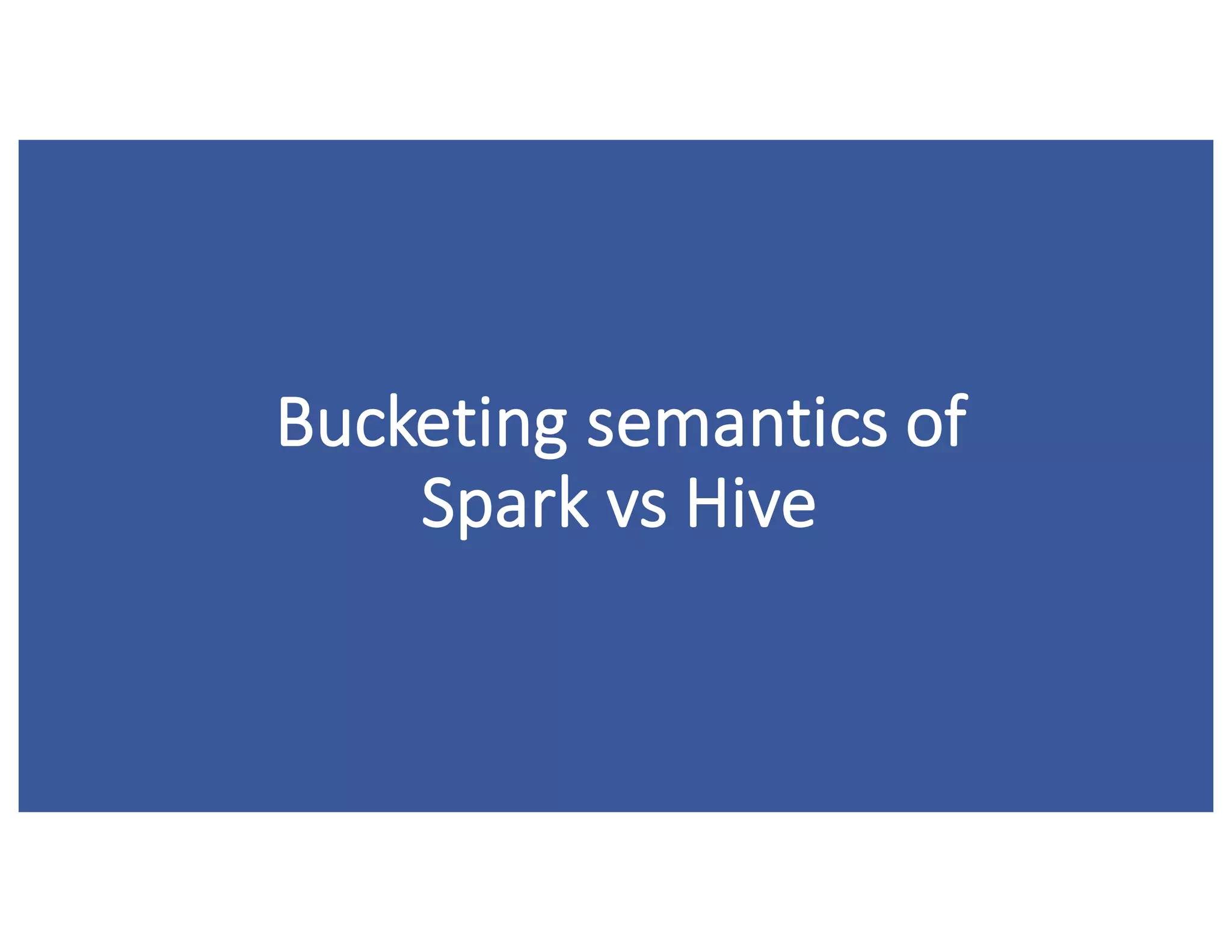 Hive Bucketing in Apache Spark with Tejas Patil | PDF | Databases | Computer Software and ...