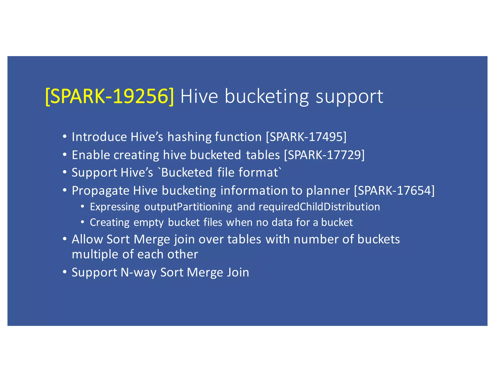 Hive Bucketing in Apache Spark with Tejas Patil | PDF | Databases | Computer Software and ...