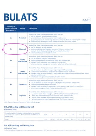 BULATS Ch. Chevret | PDF