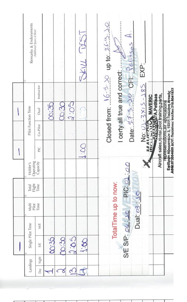 Ultralight Instructor Log book | PDF