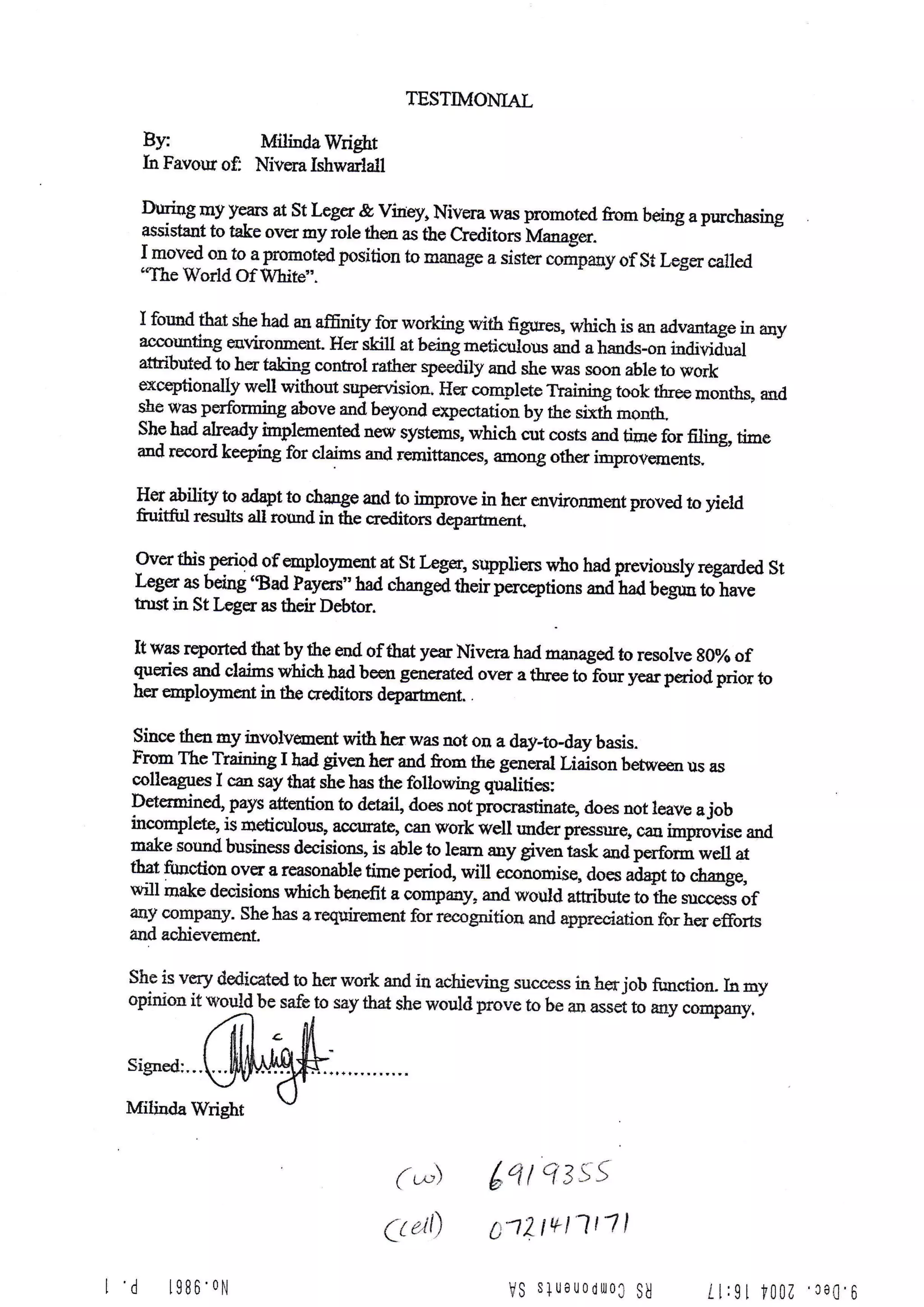 B5 - OTHER REFERENCES - PRIOR TO STEINHOFF | PDF