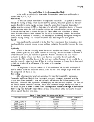 Economic Forecasting Final Memo | DOCX | Business Accounting & Finance | Business