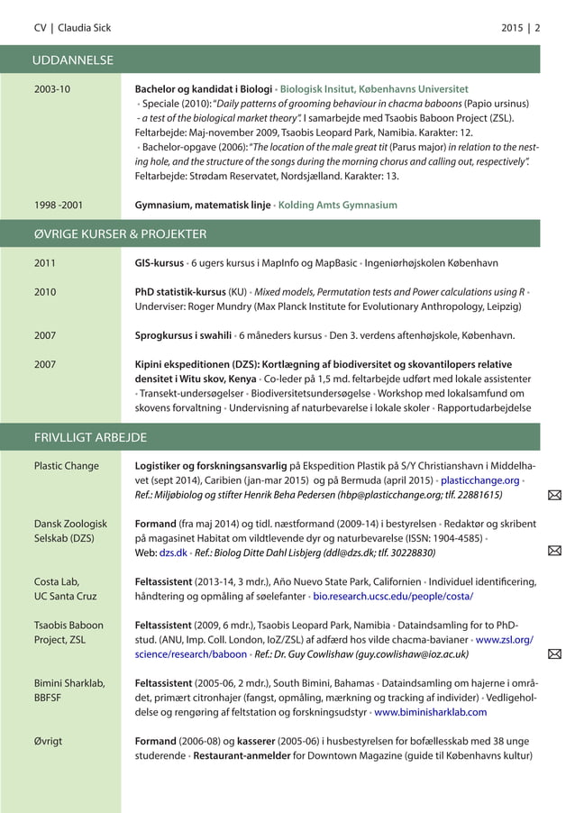CV_Claudia-Sick_2015_Full | PDF