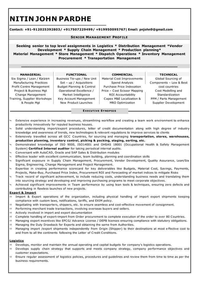 NITIN JOHN PARDHE cv | PDF