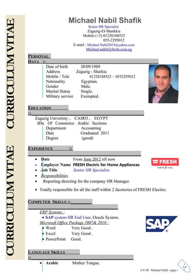 michael nabil CV (1) - Copy (2) | PDF
