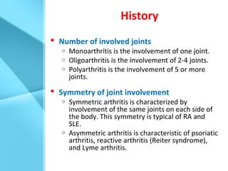 [Int. med] approach to joint pain from SIMS Lahore | PPT