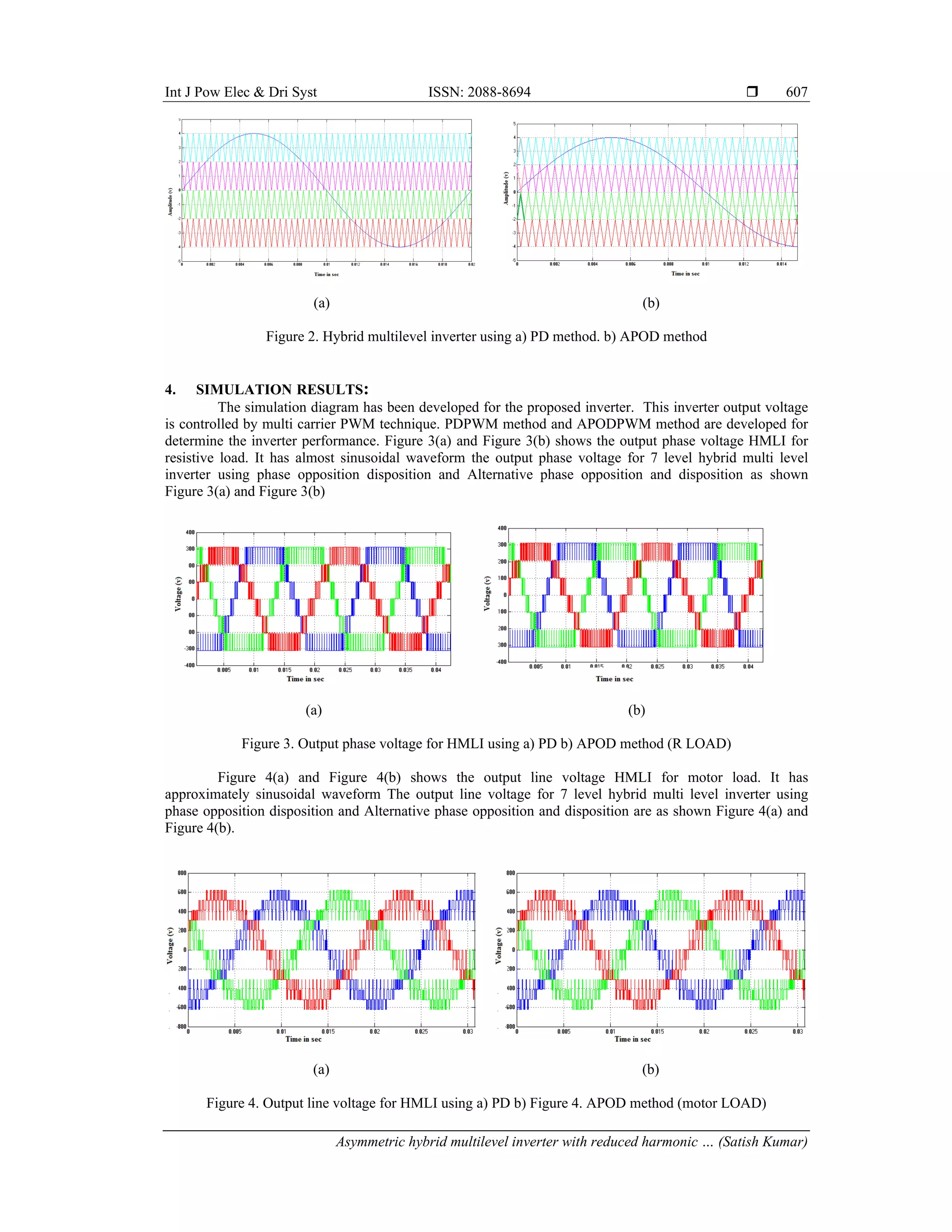 Asymmetric hybrid multilevel inverter with reduced harmonic using hybrid modulation technique ...