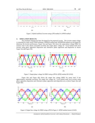 Asymmetric hybrid multilevel inverter with reduced harmonic using hybrid modulation technique ...