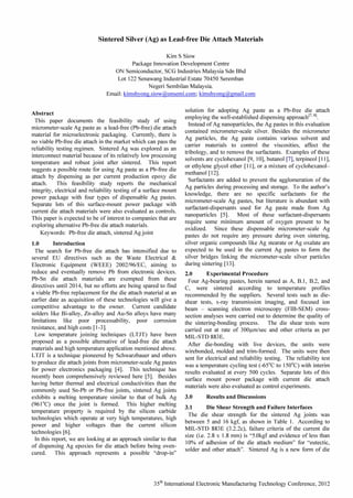 sintered silver as lead free (pb-free) die attach materials. | PDF