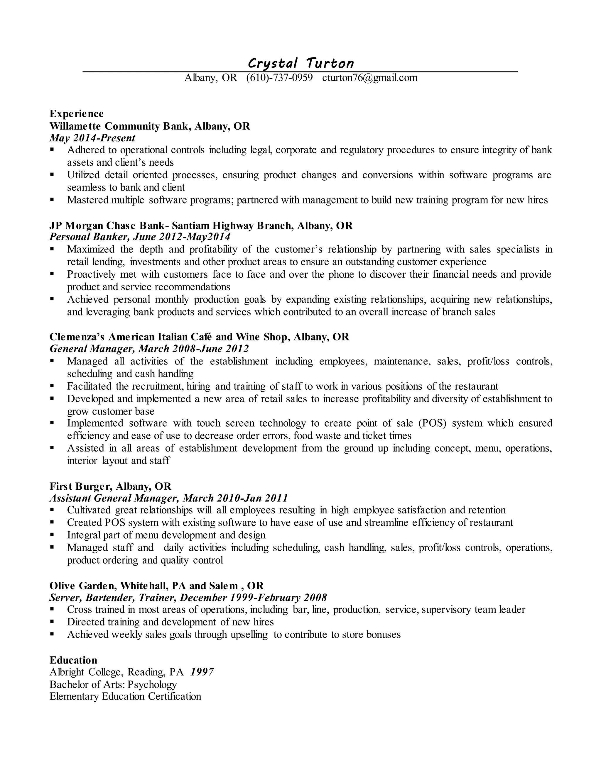 Crystal Turton resume | DOCX