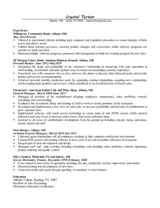 Crystal Turton resume | PDF