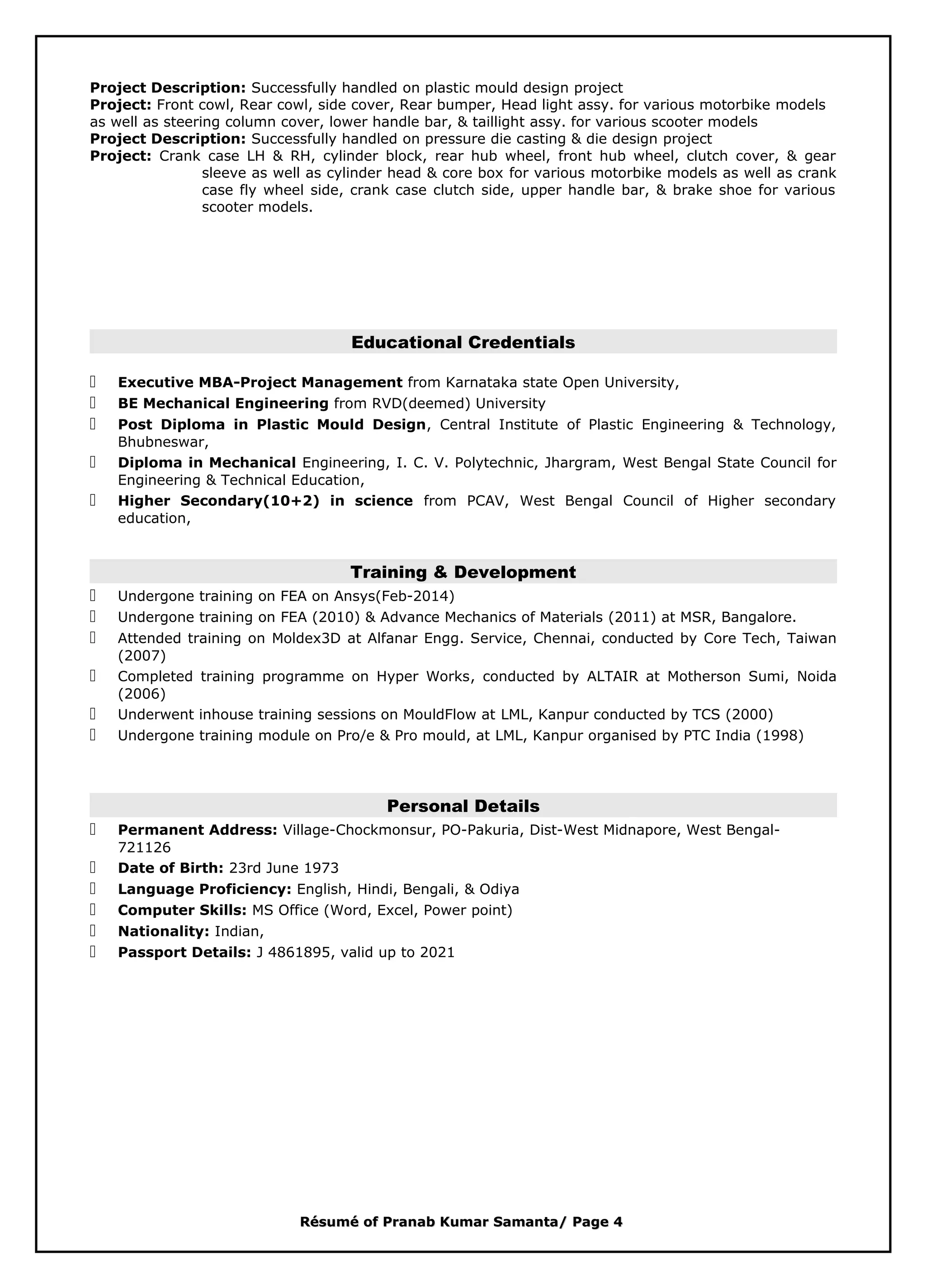 Resume_Pranab Kumar Samanta | PDF