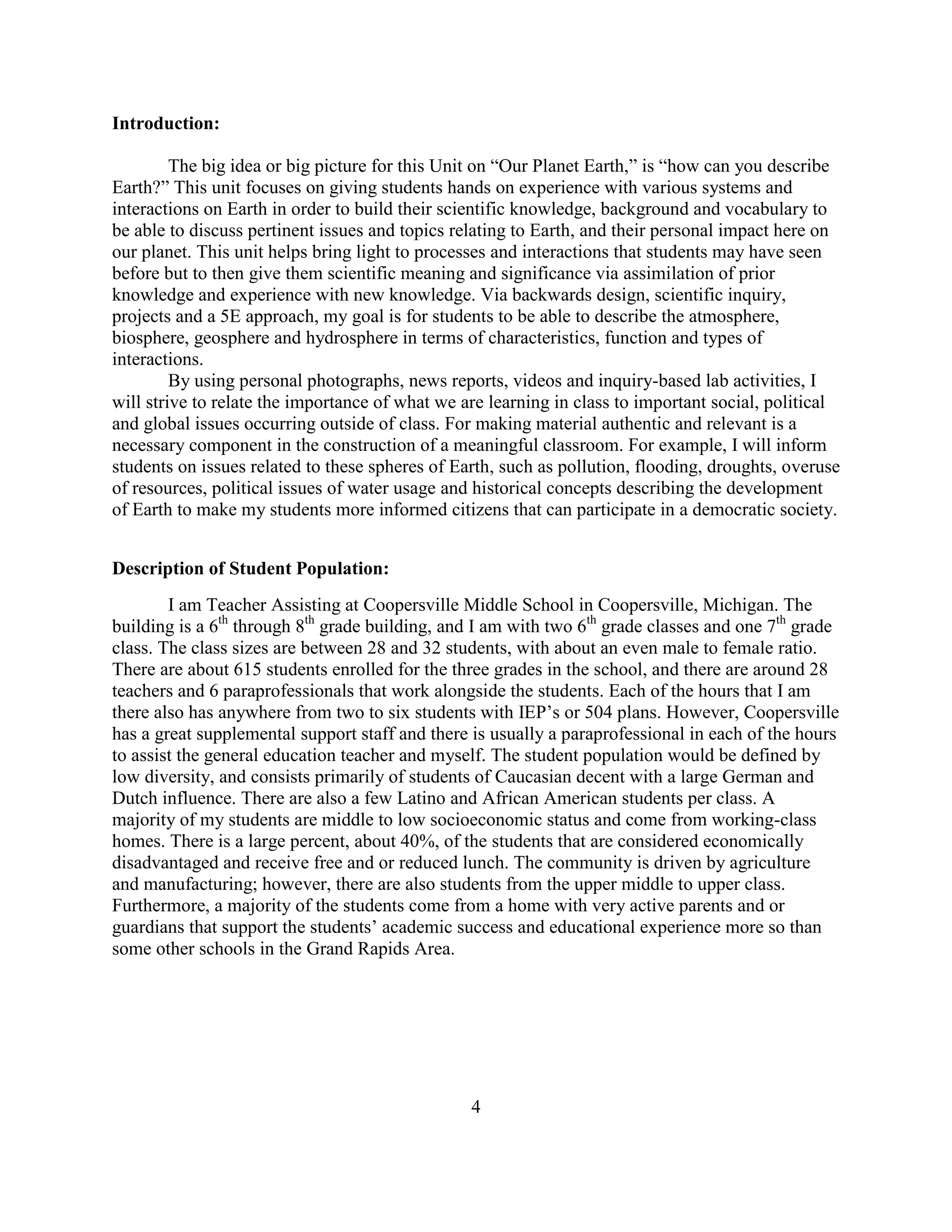 Final Unit Plan | PDF