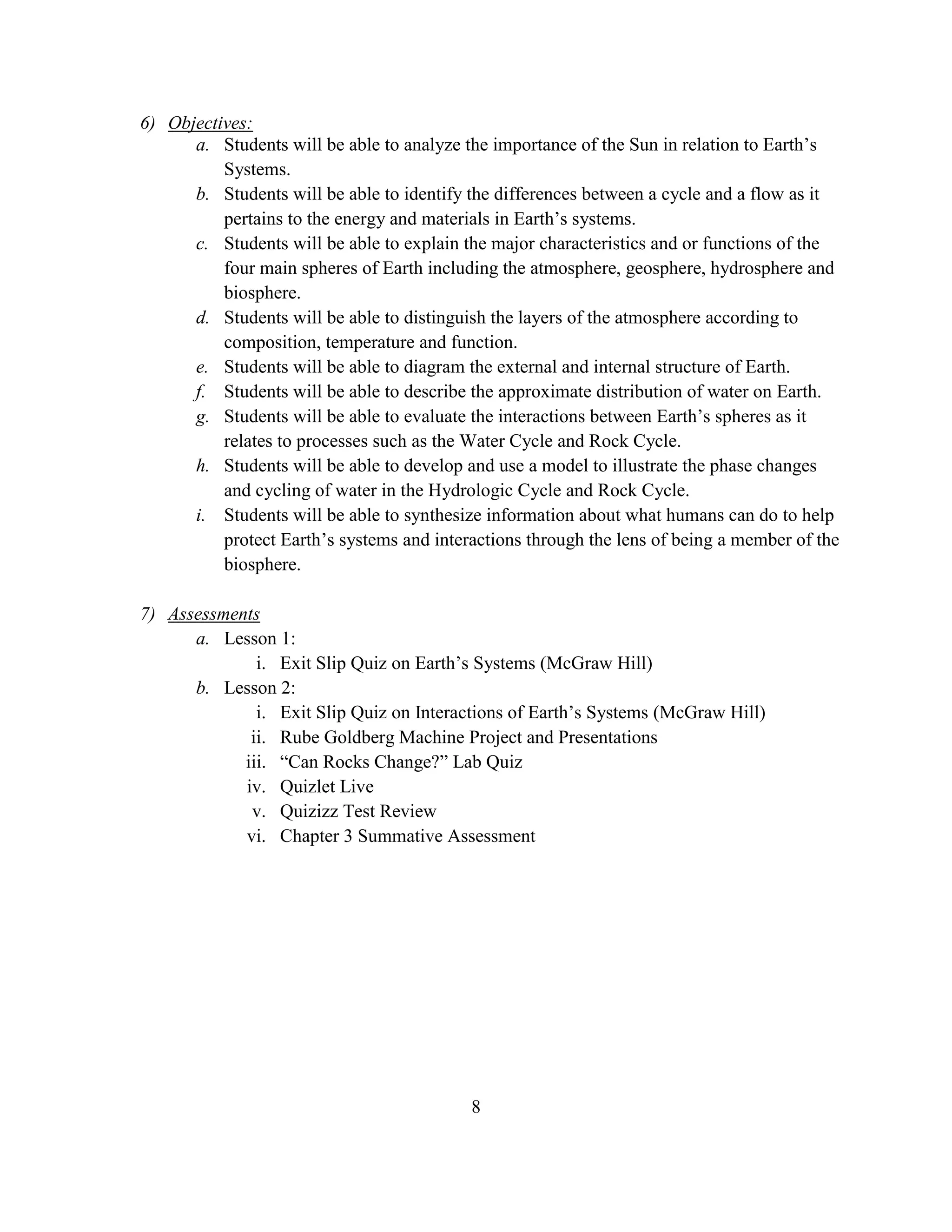 Final Unit Plan | PDF