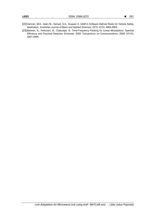 Link Adaptation for Microwave Link using both MATLAB and Path-Loss Tool ...