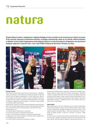 Case study marki Natura z Albumu Superbrands Polska 2015 | PDF