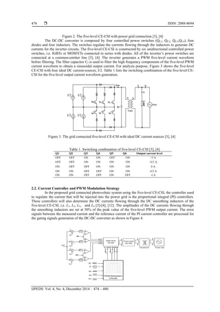A Battery-less Grid Connected Photovoltaic Power generation using Five-Level Common-Emitter ...