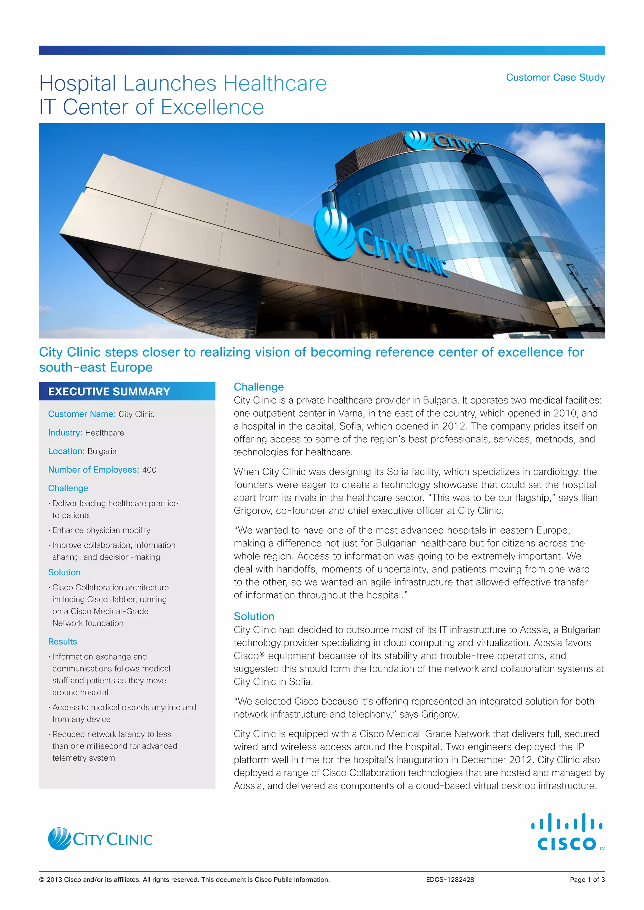 Cisco MediGrade Network Case Study | PDF | Computer Networking | Computing