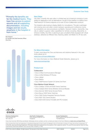 Cisco MediGrade Network Case Study | PDF | Computer Networking | Computing