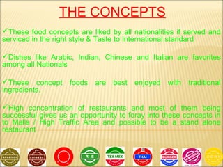PROPOSED FOOD CONCEPTS PRESENTATION | PPT