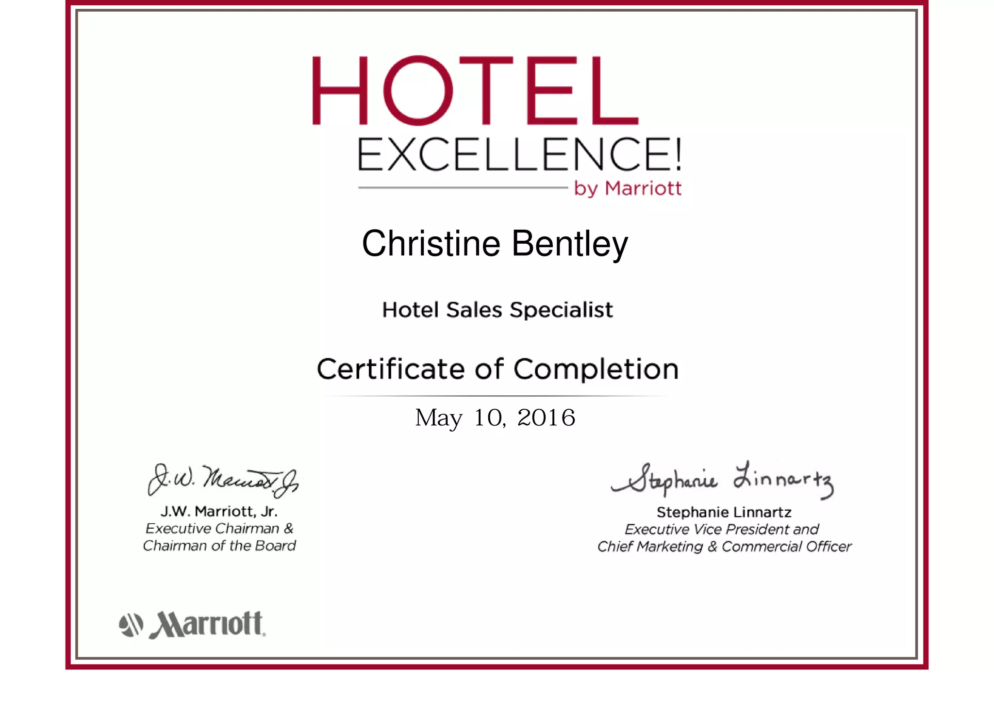 Marriott Hotel Excellence Certification | PDF