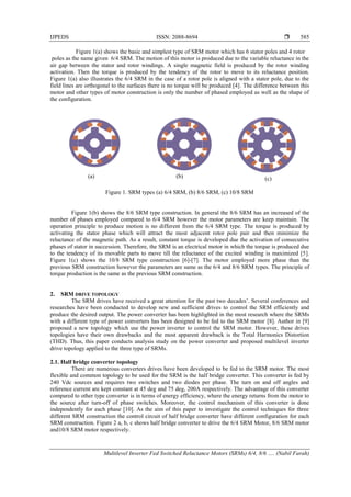 Multilevel Inverter Fed Switched Reluctance Motors (SRMs): 6/4, 8/6 and ...