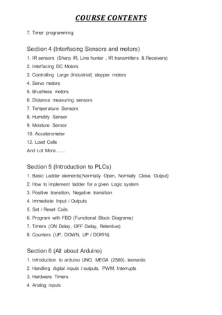 Robotics Coursecntnt | DOCX