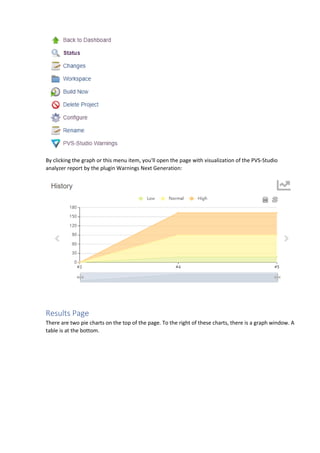 Configuration of the Warnings Next Generation plugin for integration with PVS-Studio | PDF