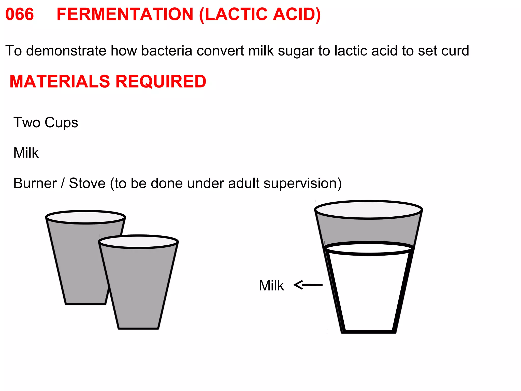 066 fermentation (lactic acid) | PPT | Chemistry | Science
